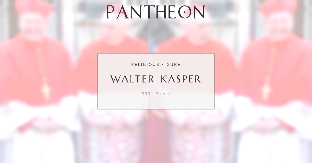 Walter Kasper Biography | Pantheon