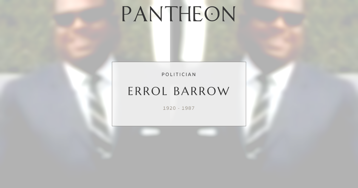 Errol Barrow Biography | Pantheon