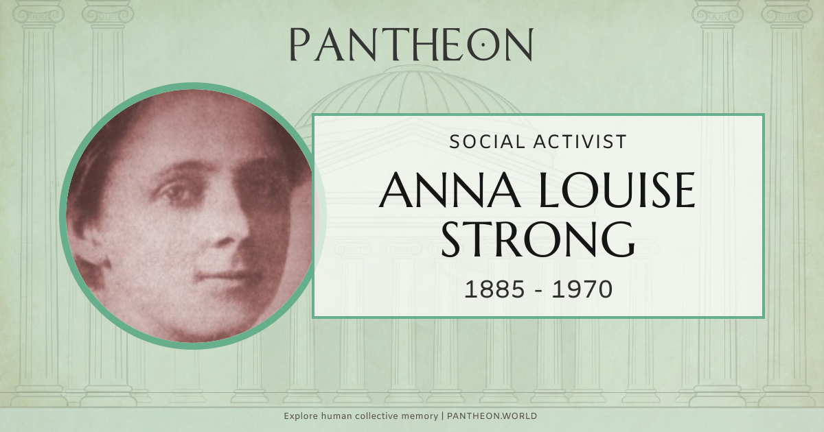 Anna Louise Strong Biography | Pantheon