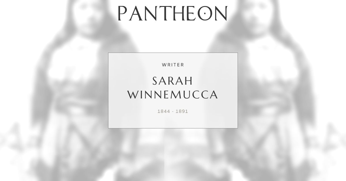Sarah Winnemucca Biography | Pantheon