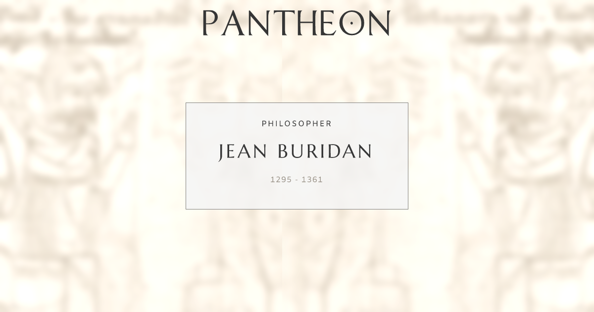 Jean Buridan Biography | Pantheon