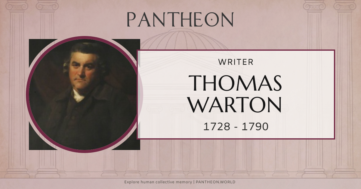 Thomas Warton Biography | Pantheon