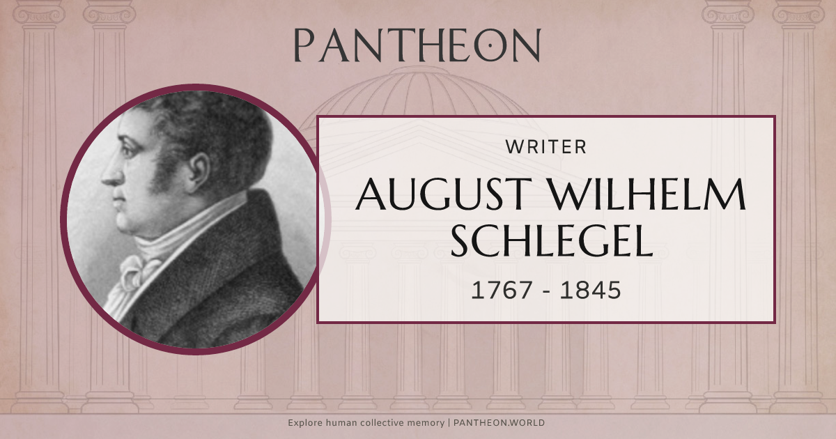 August Wilhelm Schlegel Biography | Pantheon