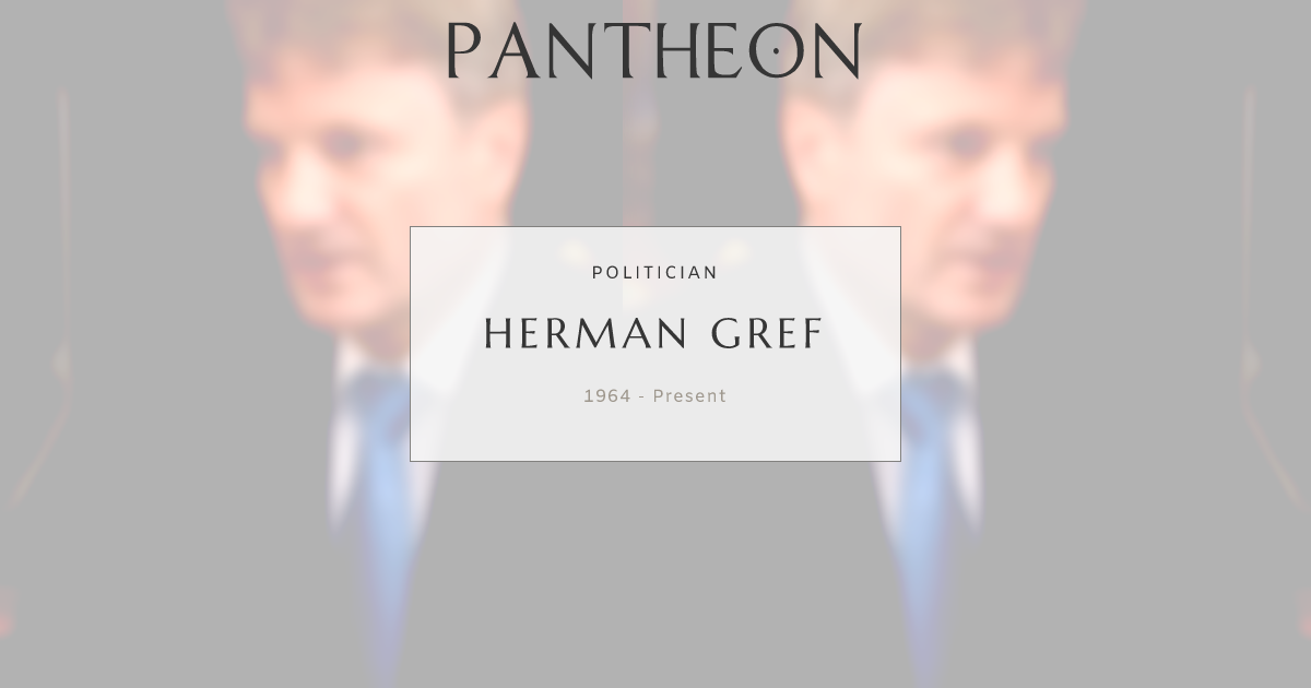 Herman Gref Biography | Pantheon