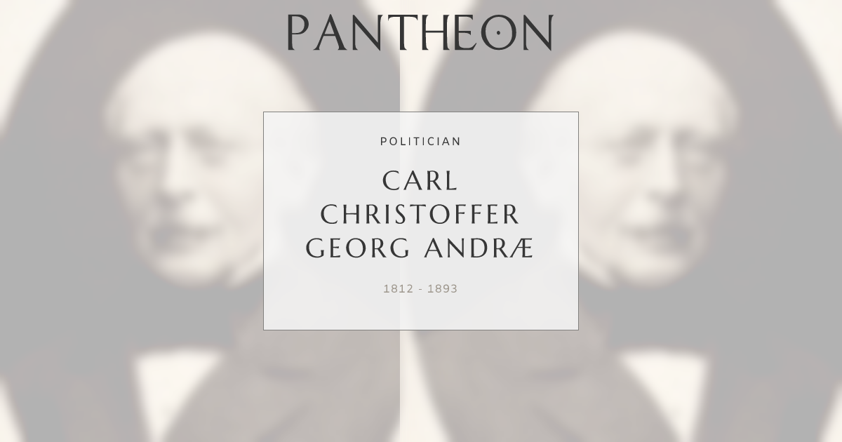 Carl Christoffer Georg Andræ Biography | Pantheon