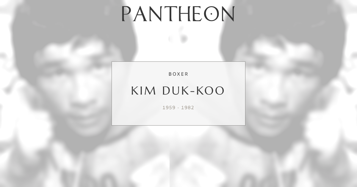 Kim Duk-koo Biography | Pantheon