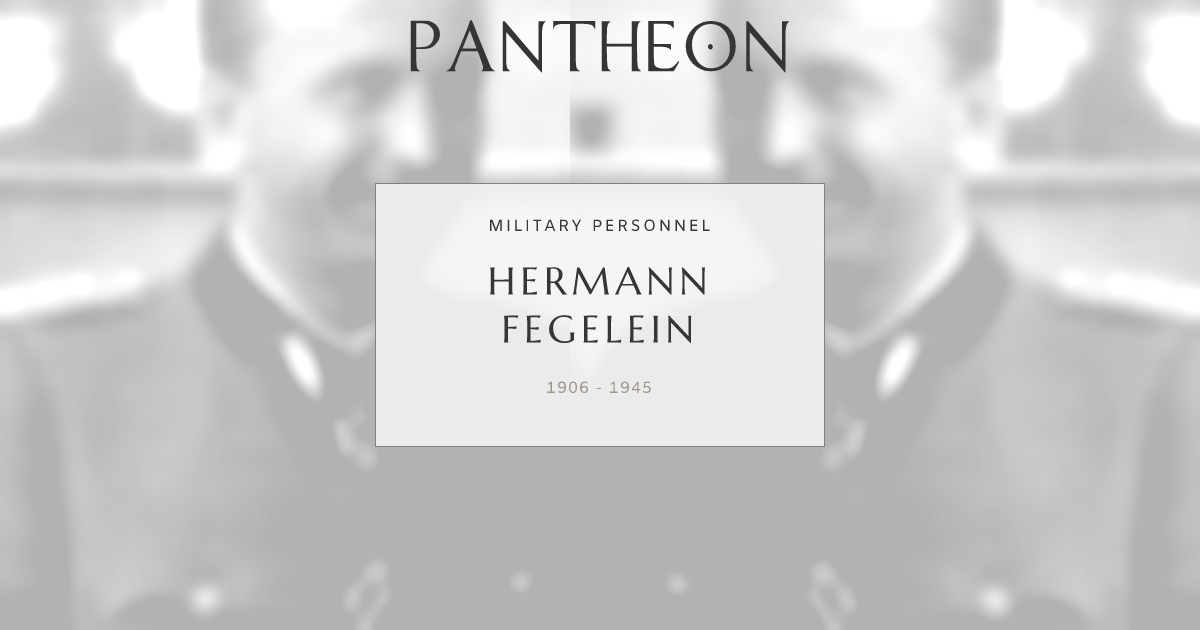 Hermann Fegelein Biography | Pantheon