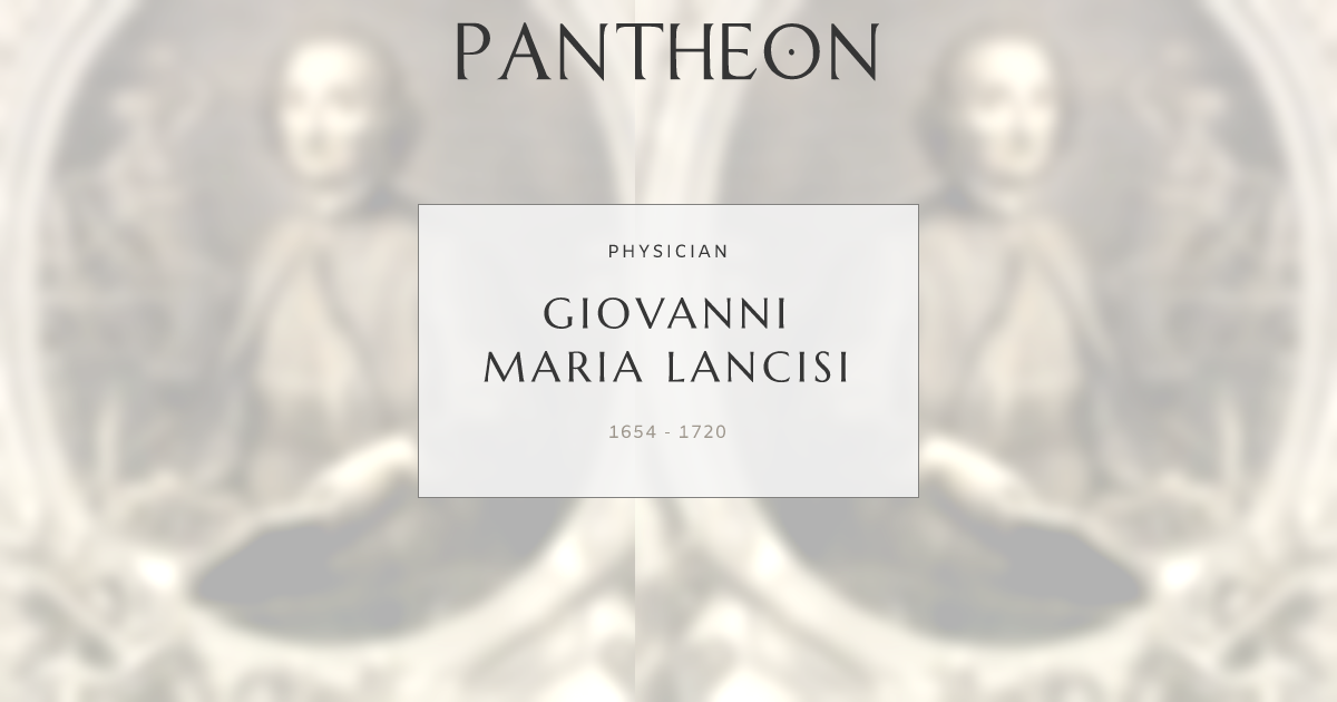 Giovanni Maria Lancisi Biography | Pantheon