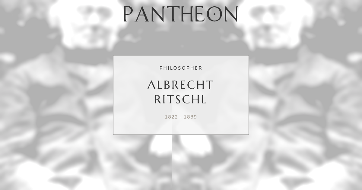 Albrecht Ritschl Biography | Pantheon
