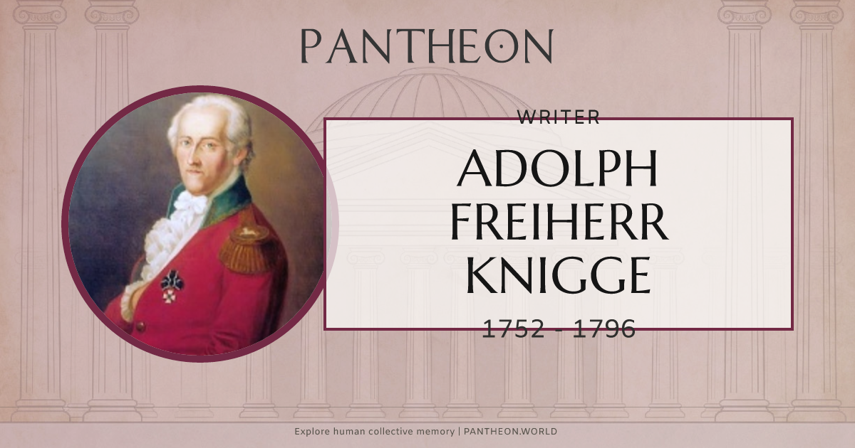 Adolph Freiherr Knigge Biography | Pantheon