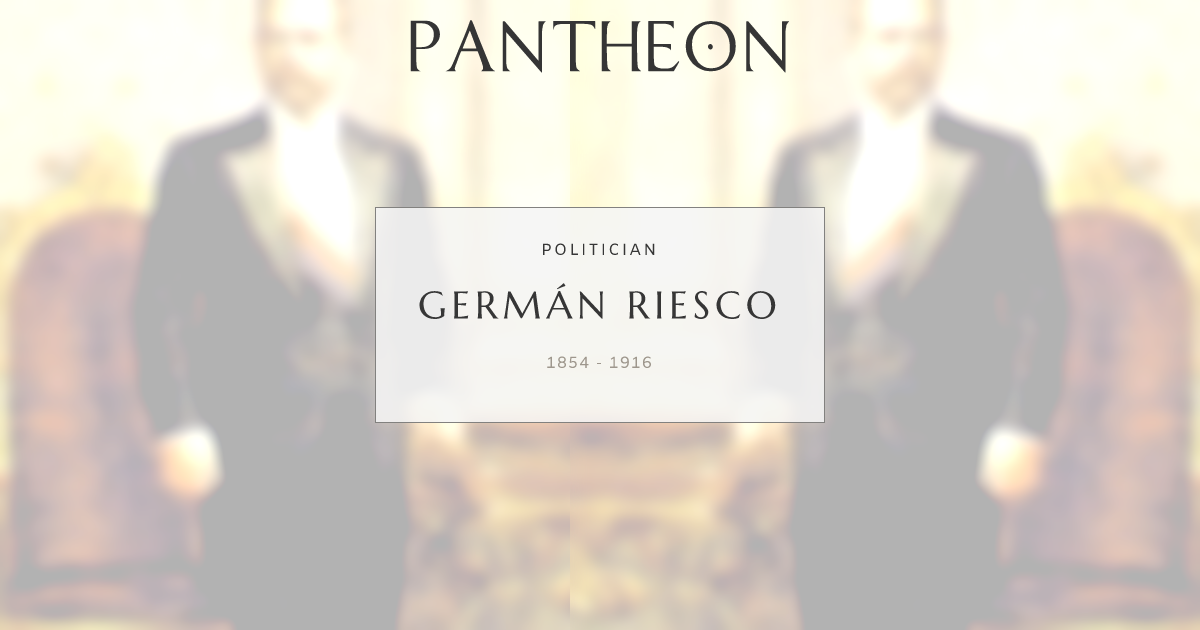 Germán Riesco Biography | Pantheon