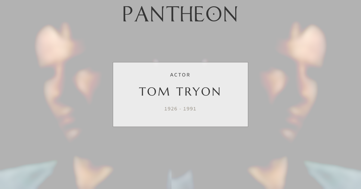 Tom Tryon Biography | Pantheon