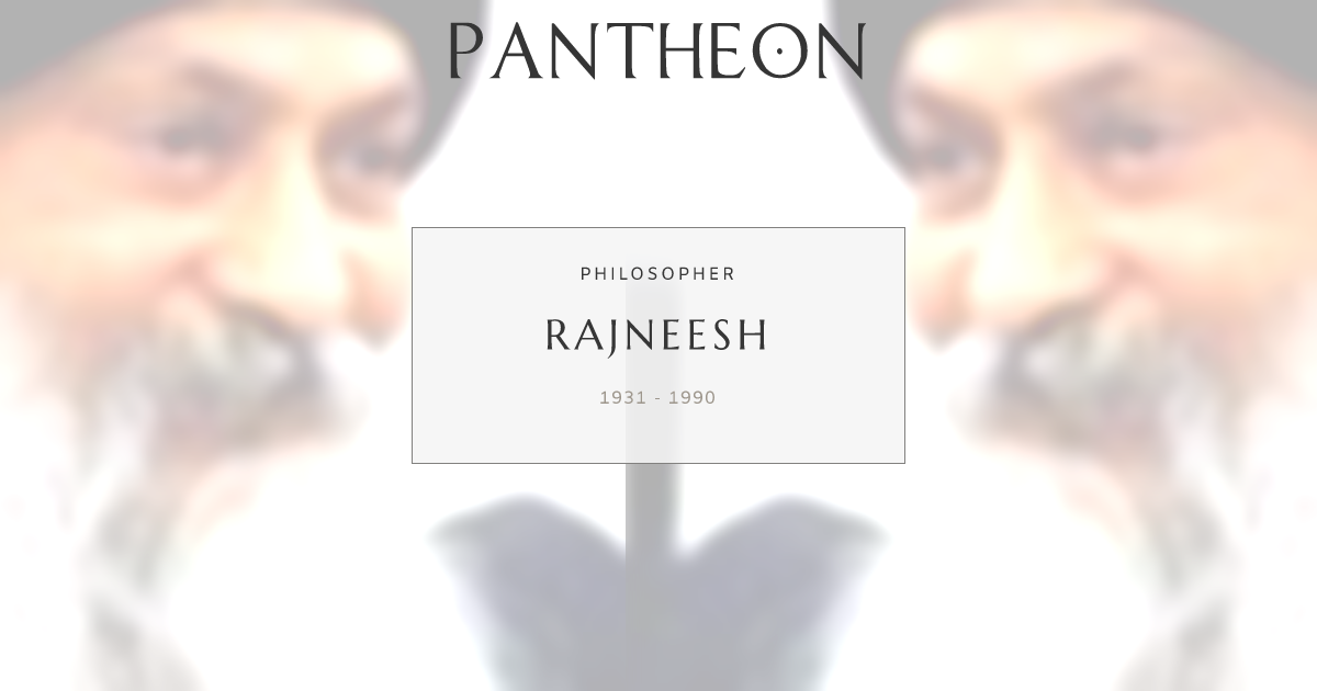 Rajneesh Biography | Pantheon