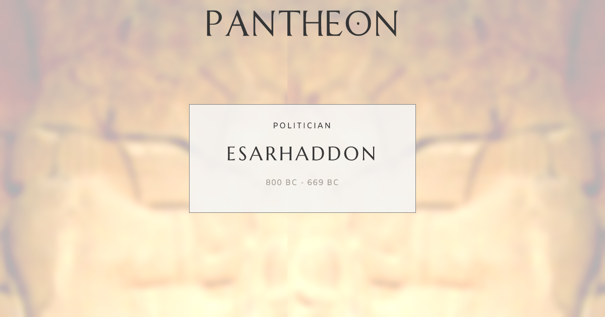Esarhaddon Biography | Pantheon