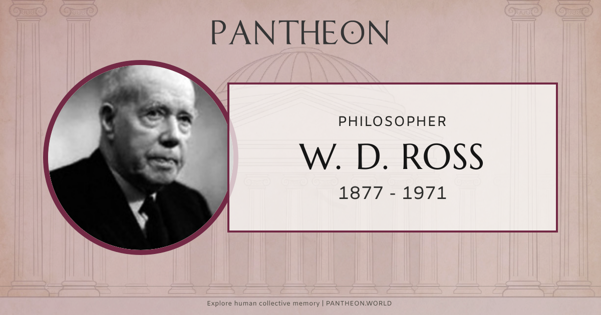 W. D. Ross Biography | Pantheon