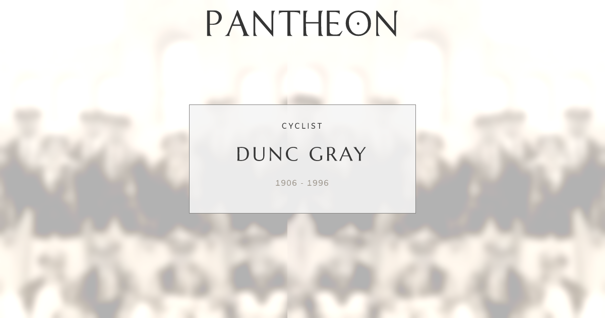 Dunc Gray Biography | Pantheon