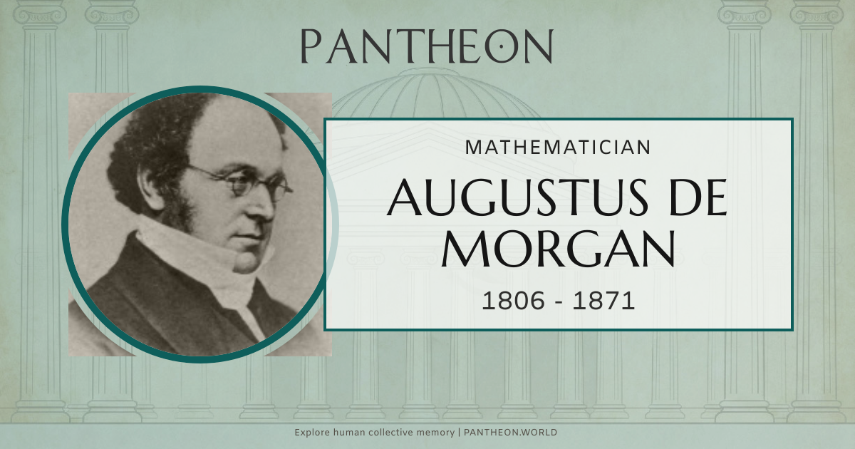 Augustus De Morgan Biography | Pantheon