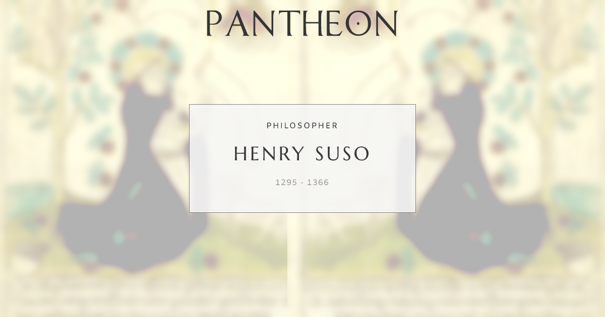 Henry Suso Biography | Pantheon