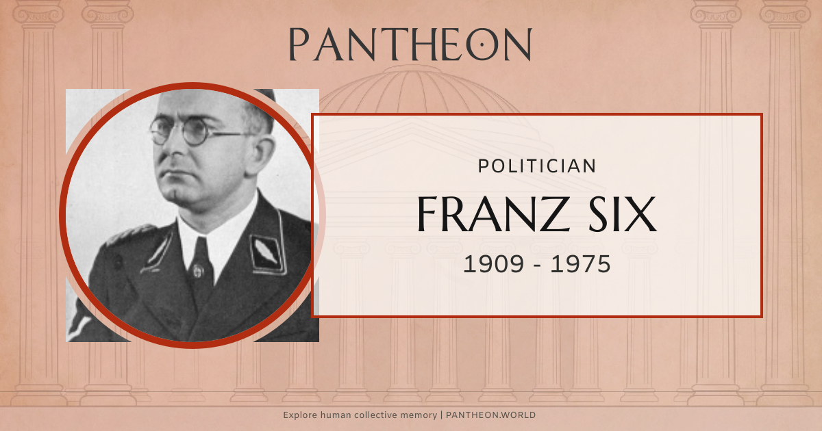 Franz Six Biography | Pantheon