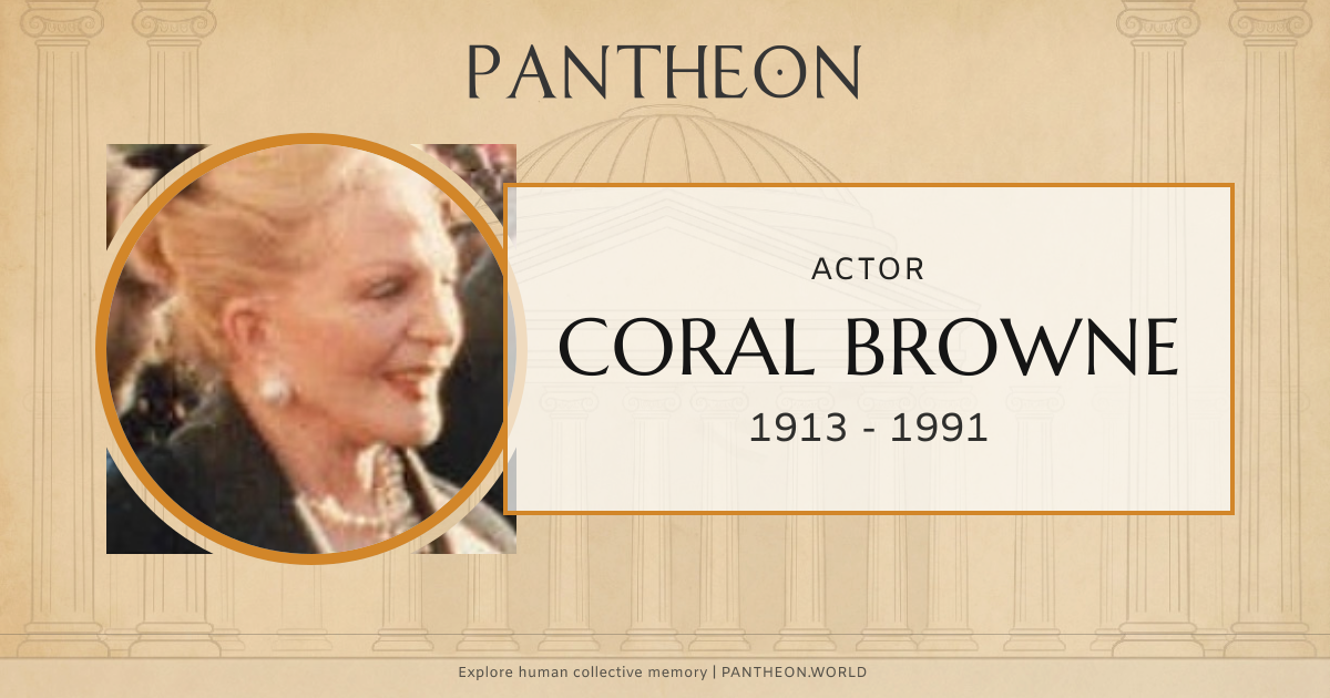 Coral Browne Biography | Pantheon