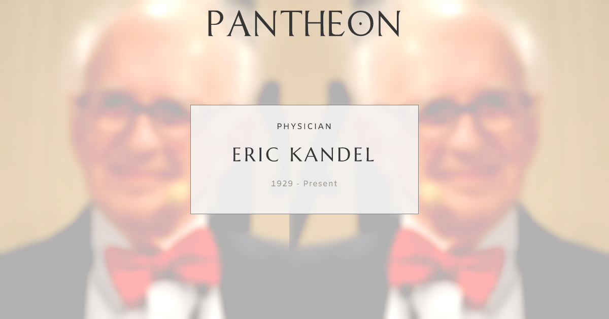 Eric Kandel Biography | Pantheon
