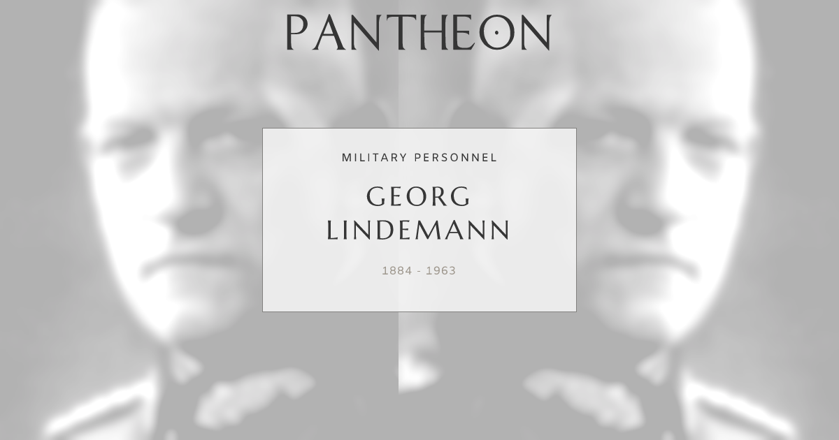 Georg Lindemann Biography | Pantheon