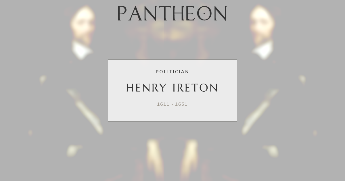 Henry Ireton Biography | Pantheon