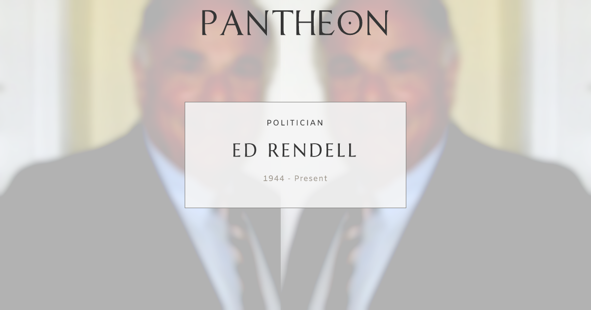 Ed Rendell Biography | Pantheon