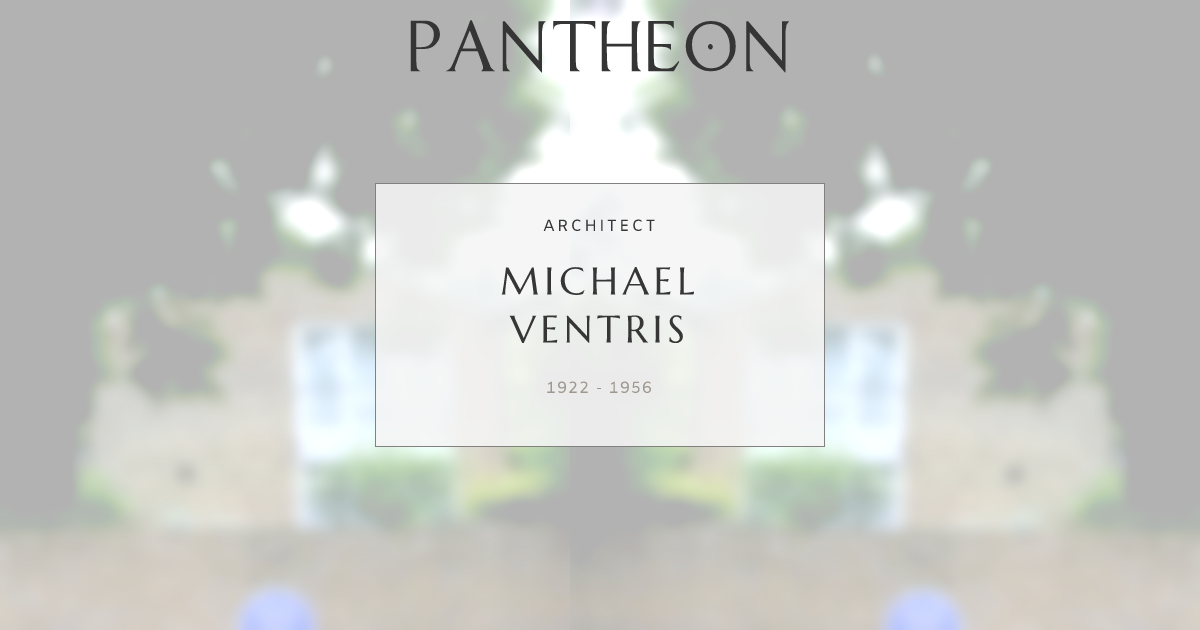 Michael Ventris Biography | Pantheon