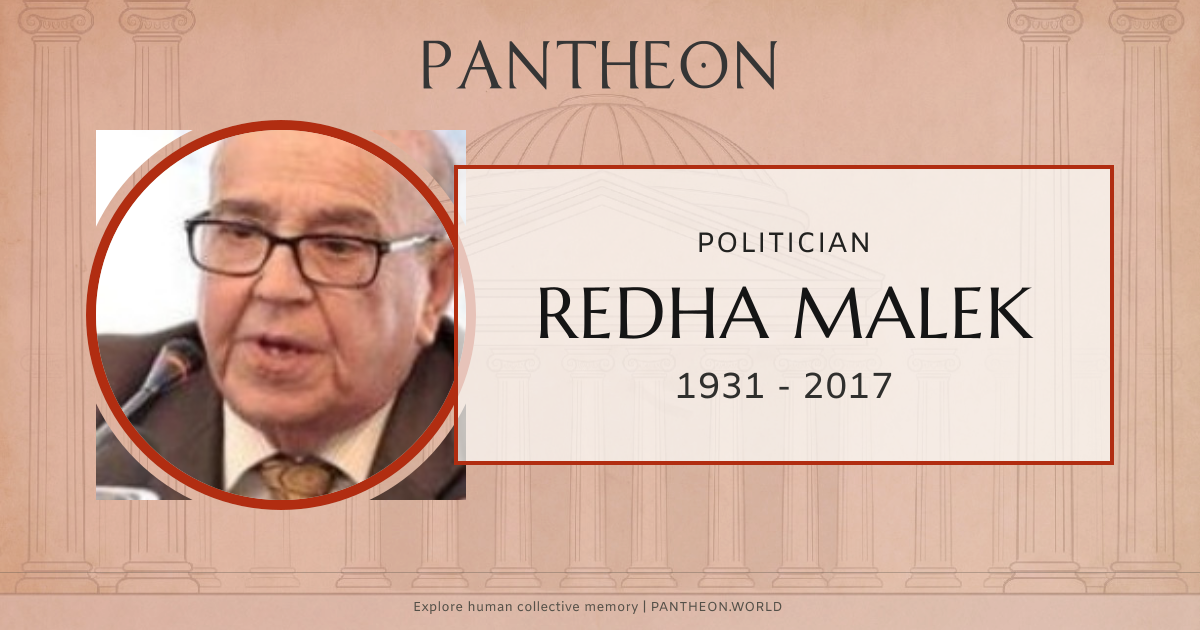 Redha Malek Biography | Pantheon