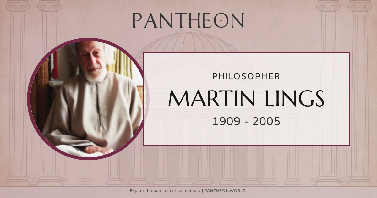 Martin Lings Biography | Pantheon