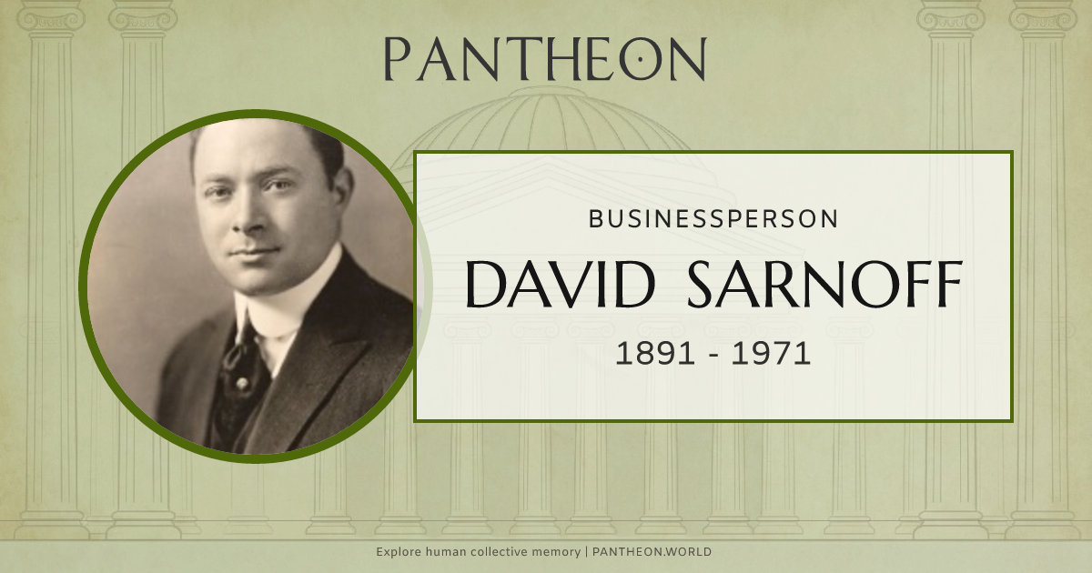 David Sarnoff Biography | Pantheon