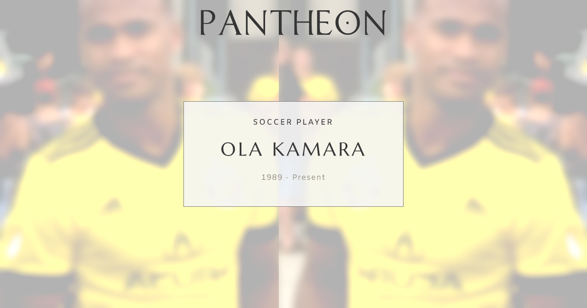 Ola Kamara Biography | Pantheon
