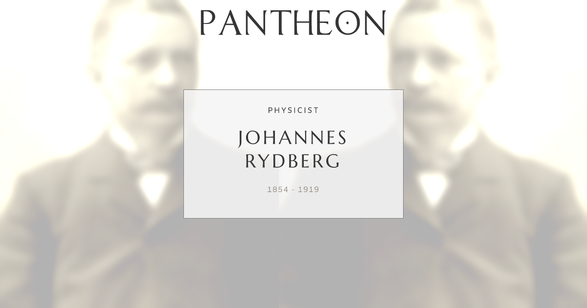 Johannes Rydberg Biography | Pantheon