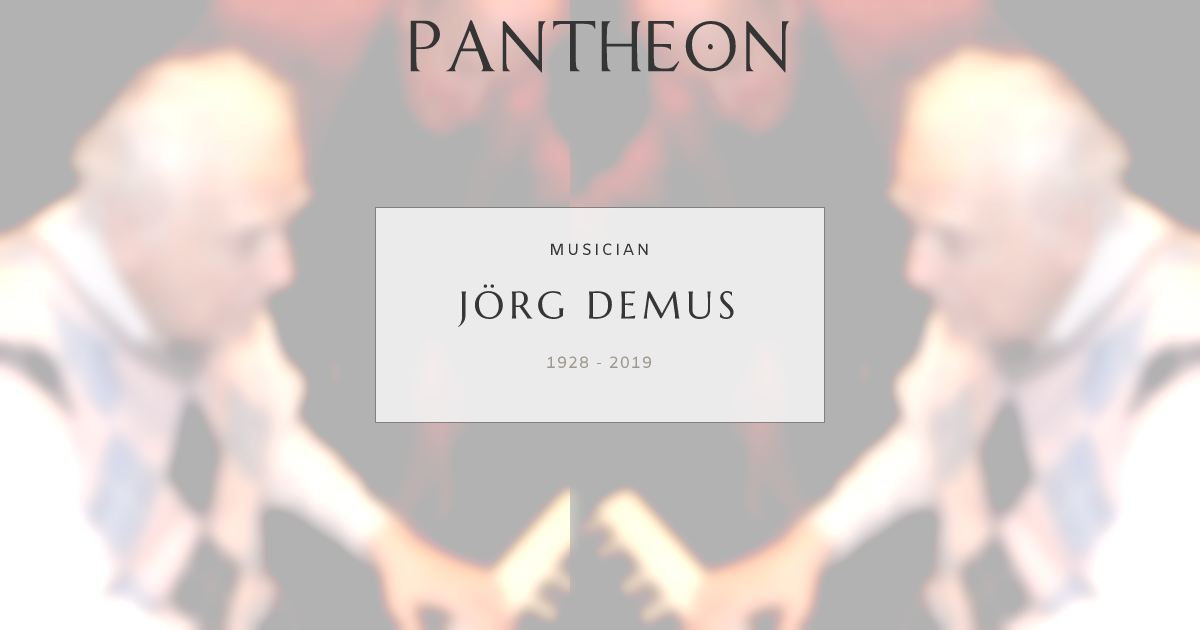 Jörg Demus Biography | Pantheon