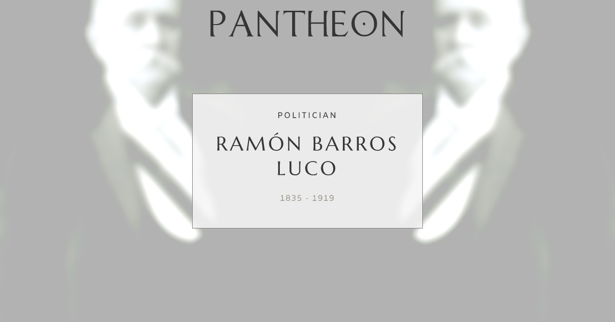 Ramón Barros Luco Biography | Pantheon