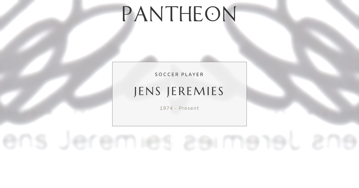Jens Jeremies Biography | Pantheon