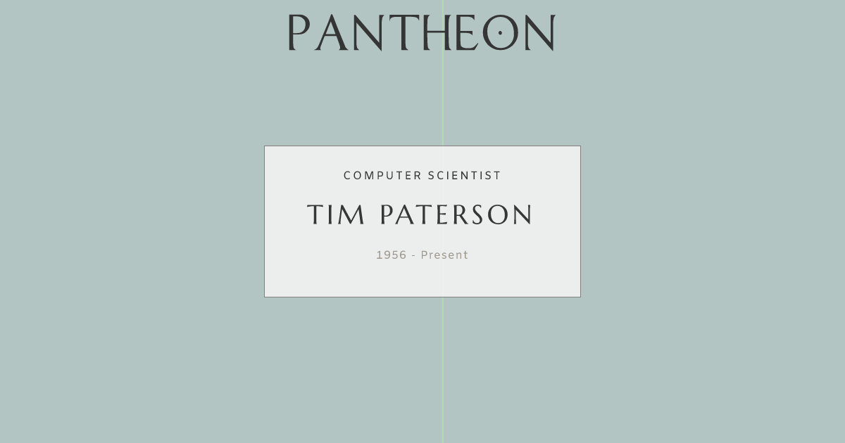 Tim Paterson Biography | Pantheon