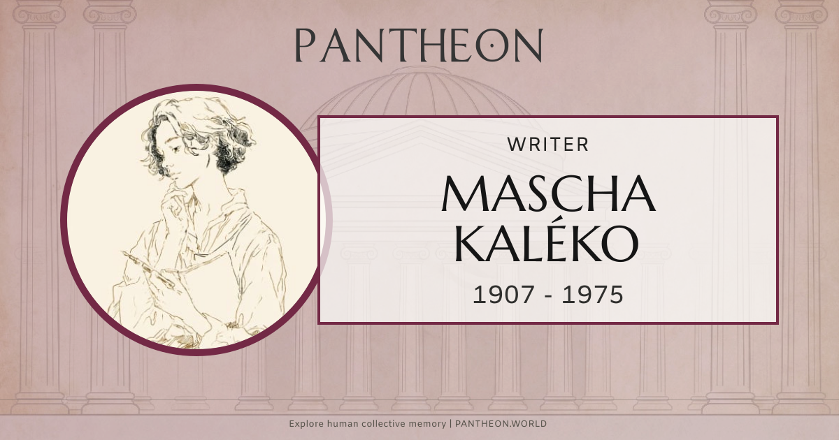 Mascha Kaléko Biography | Pantheon