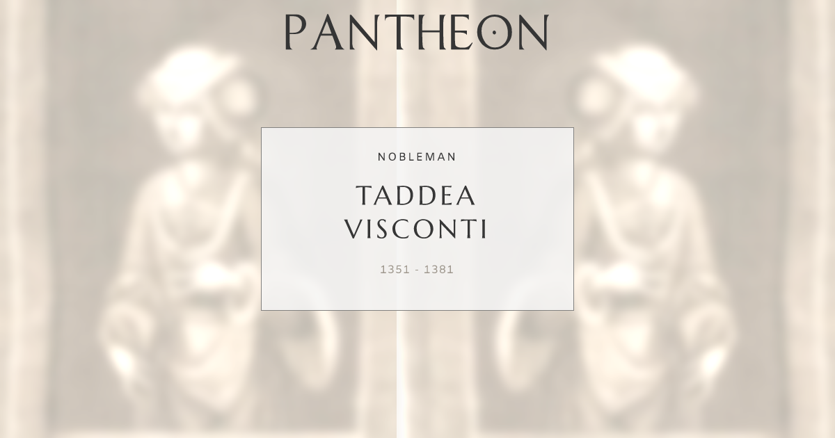 Taddea Visconti Biography | Pantheon