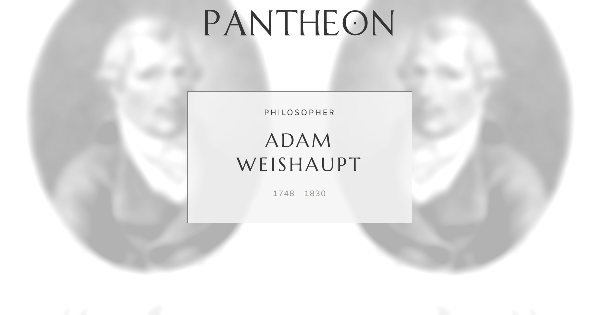Adam Weishaupt Biography | Pantheon