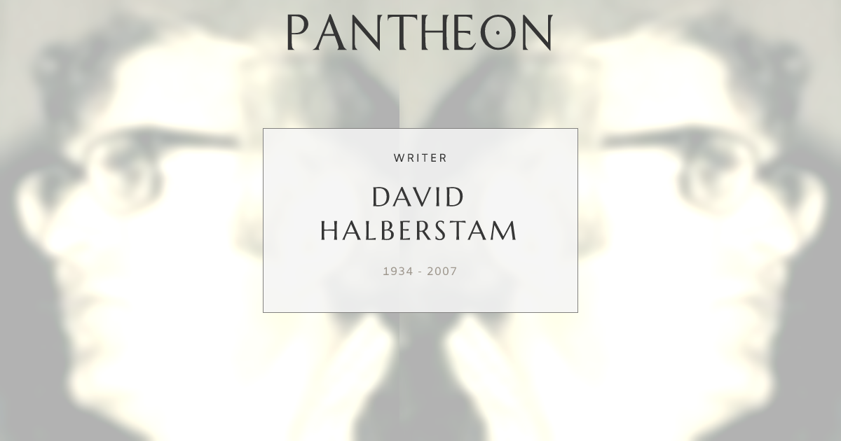 David Halberstam Biography | Pantheon
