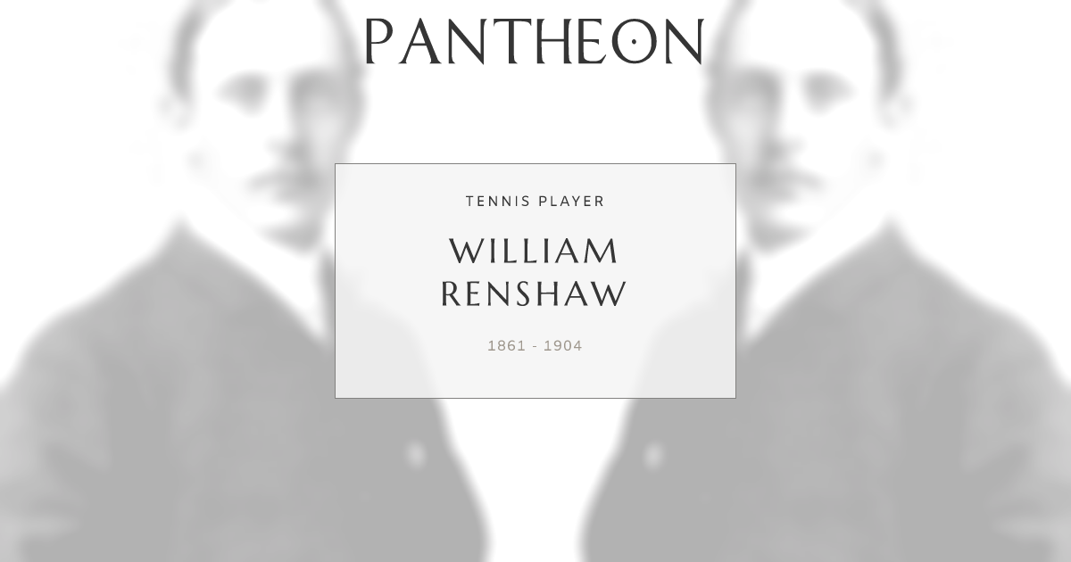William Renshaw Biography | Pantheon