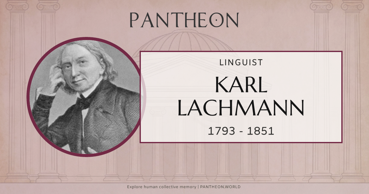 Karl Lachmann Biography | Pantheon