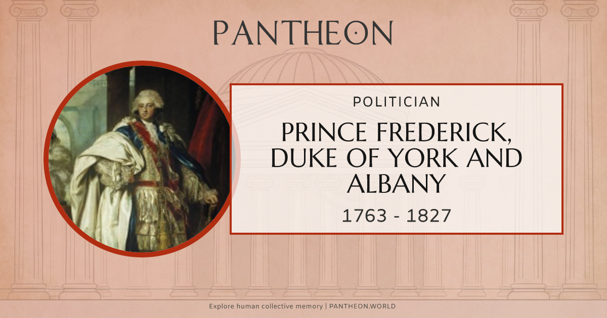 Prince Frederick, Duke of York and Albany Biography | Pantheon