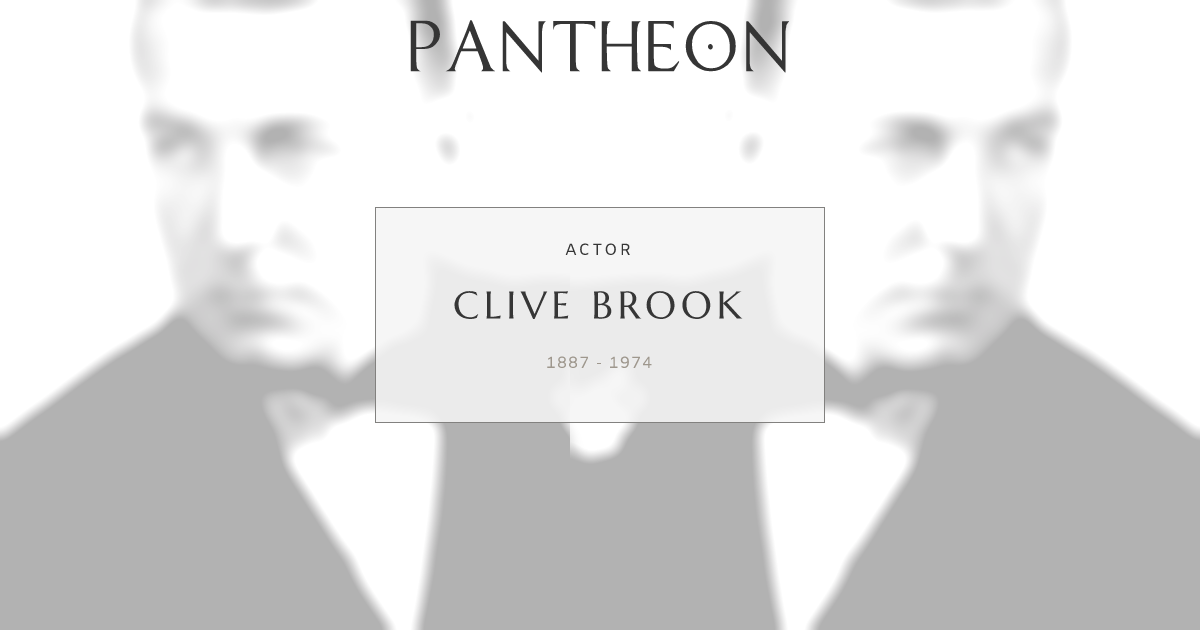 Clive Brook Biography | Pantheon