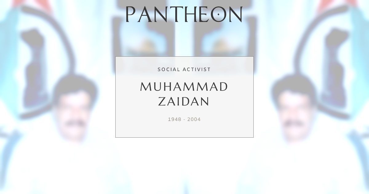 Muhammad Zaidan Biography | Pantheon