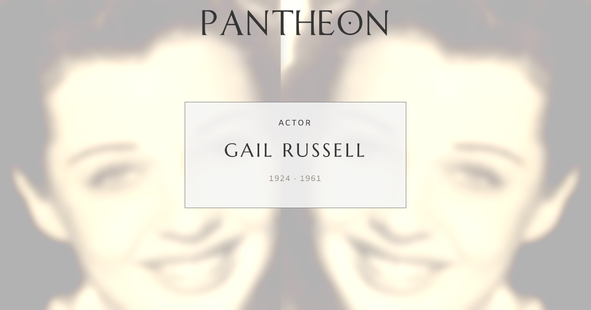 Gail Russell Biography | Pantheon