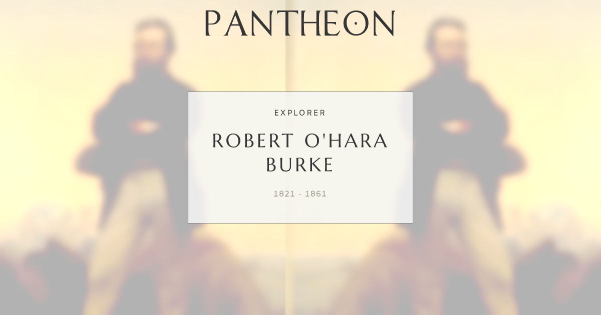 Robert O'Hara Burke Biography | Pantheon