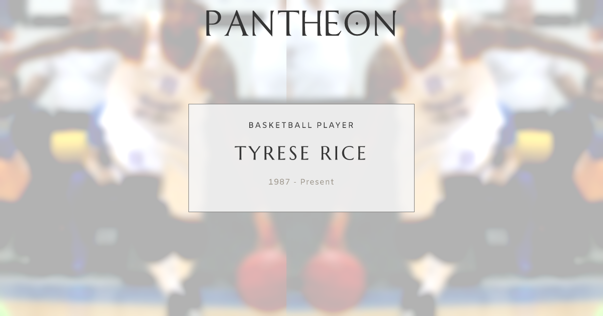 Tyrese Rice Biography | Pantheon